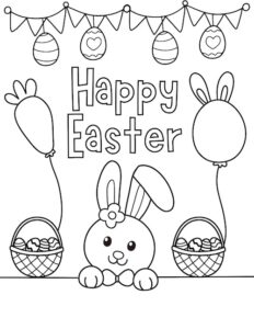 Free Easter Bunny Coloring Pages for Kids - Prudent Penny Pincher