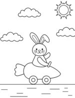 Free Easter Bunny Coloring Pages for Kids - Prudent Penny Pincher