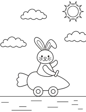 40 Free Easter Bunny Coloring Pages for Kids - Prudent Penny Pincher