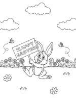 Free Easter Bunny Coloring Pages for Kids - Prudent Penny Pincher