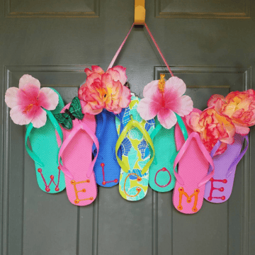 20 DIY Dollar Store Summer Wreaths - Prudent Penny Pincher