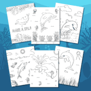 Free Printable Dolphin Coloring Pages for Kids - Prudent Penny Pincher