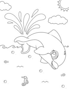 Free Printable Dolphin Coloring Pages for Kids - Prudent Penny Pincher