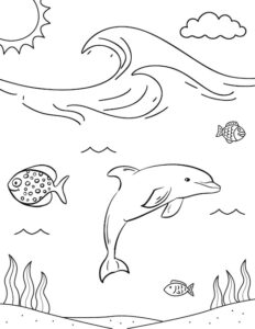 Free Printable Dolphin Coloring Pages for Kids - Prudent Penny Pincher