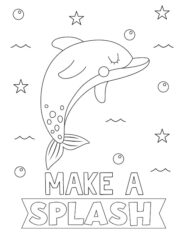 Free Printable Dolphin Coloring Pages for Kids - Prudent Penny Pincher