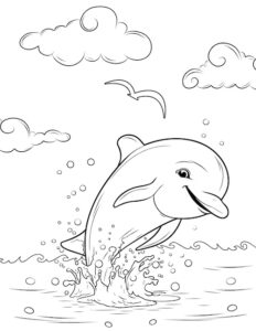 Free Printable Dolphin Coloring Pages for Kids - Prudent Penny Pincher