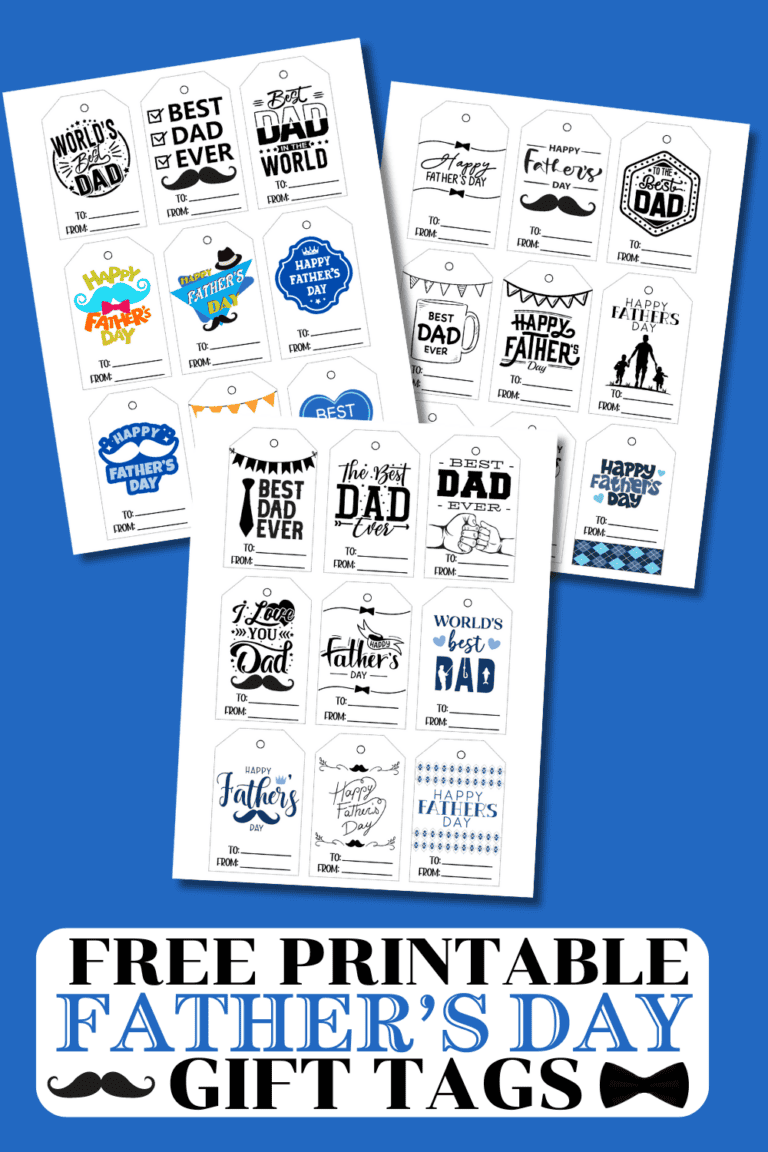 Free Printable Father's Day Gift Tags - Prudent Penny Pincher
