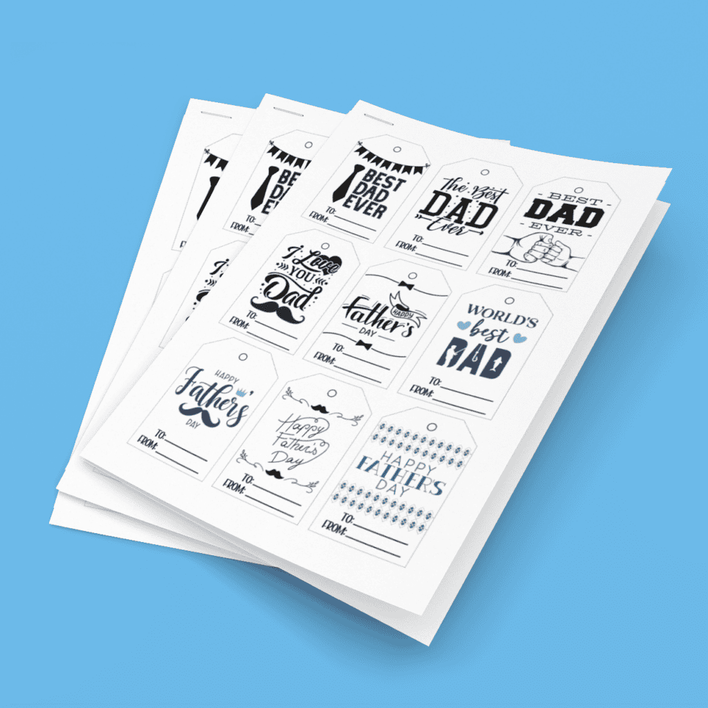 Free Printable Father's Day Gift Tags - Prudent Penny Pincher