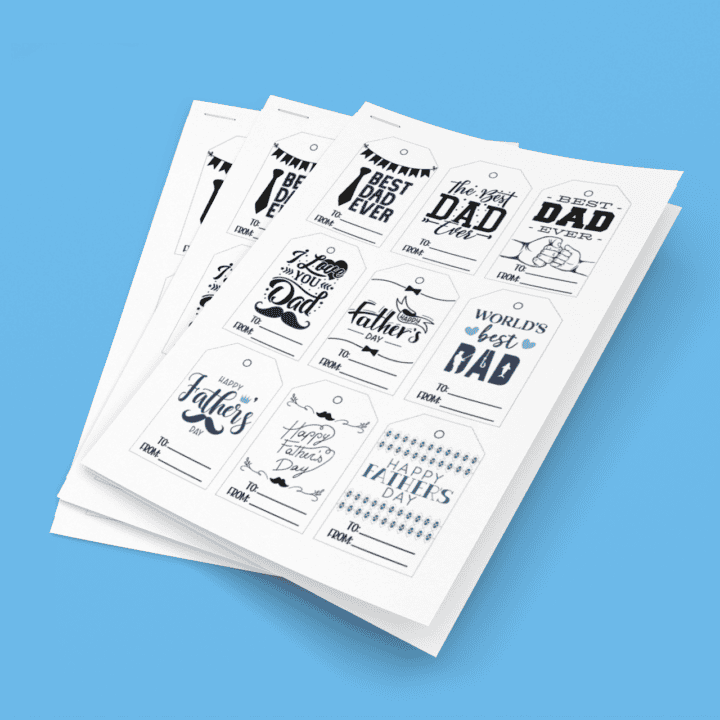 Free Printable Father's Day Gift Tags - Prudent Penny Pincher