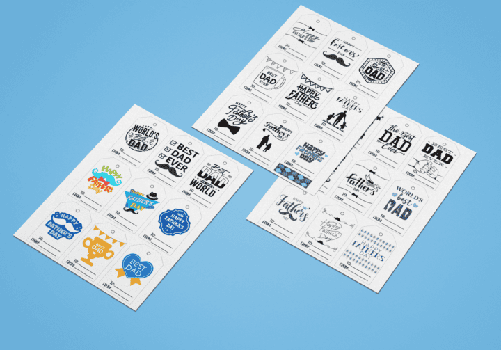 Free Printable Father's Day Gift Tags - Prudent Penny Pincher