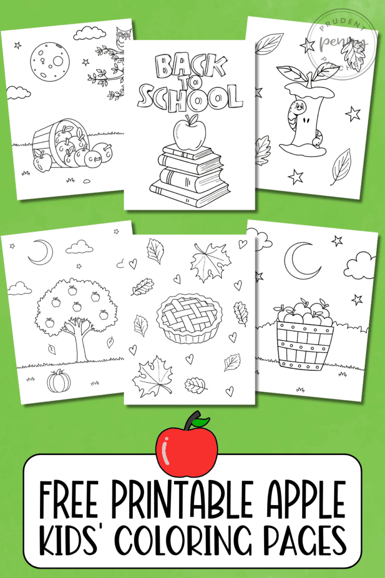 25 Free Printable Apple Coloring Pages for Kids - Prudent Penny Pincher