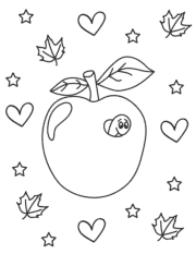 25 Free Printable Apple Coloring Pages for Kids - Prudent Penny Pincher