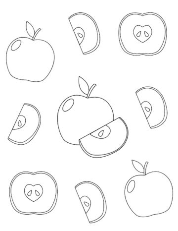 25 Free Printable Apple Coloring Pages for Kids - Prudent Penny Pincher