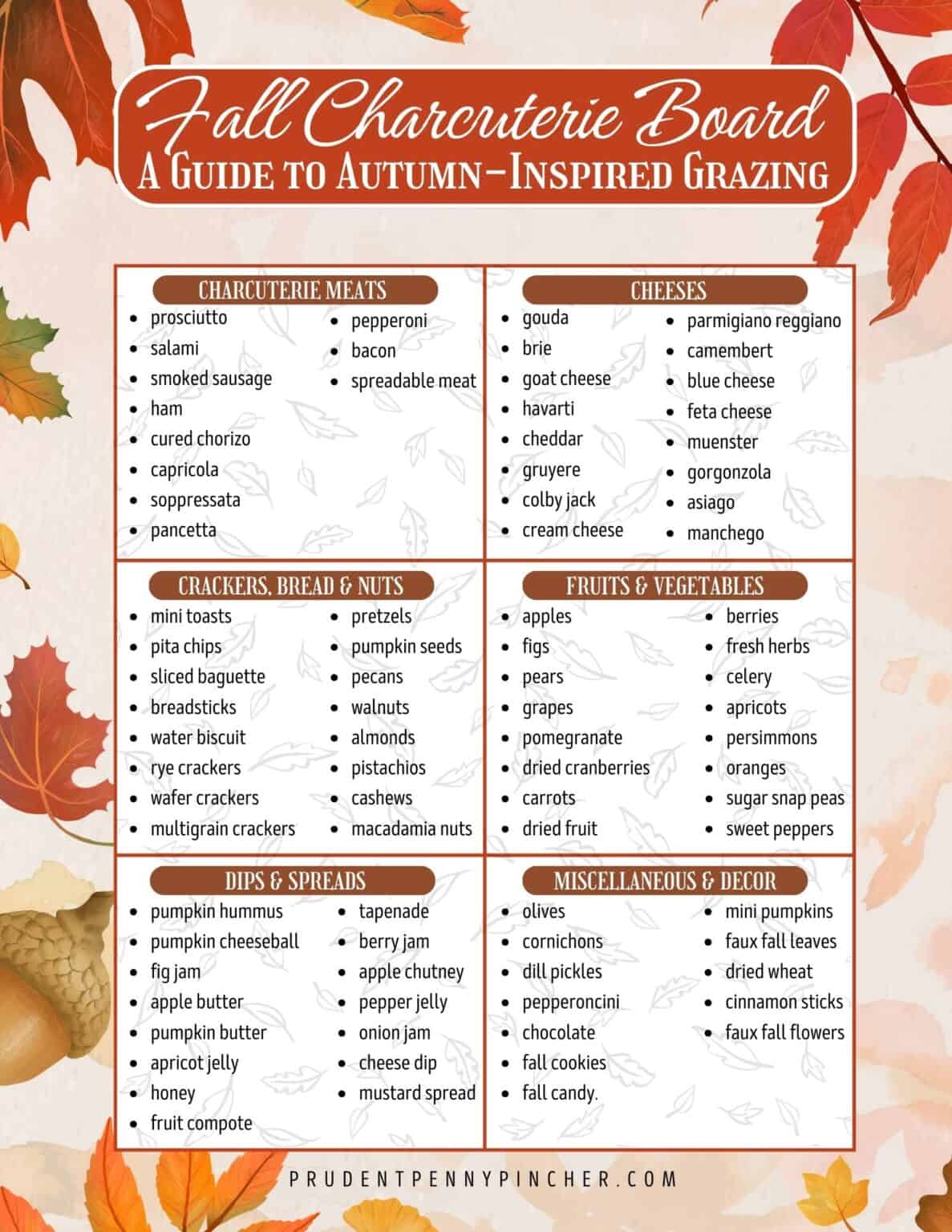 20 Best Fall Charcuterie Boards - Prudent Penny Pincher