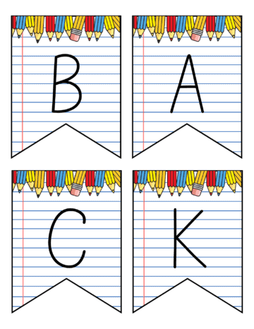 Free Printable Back to School Banner Decoration - Prudent Penny Pincher