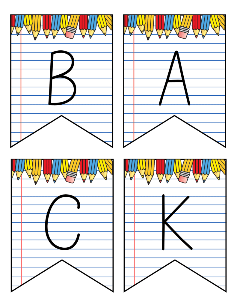 Free Printable Back to School Banner Decoration - Prudent Penny Pincher
