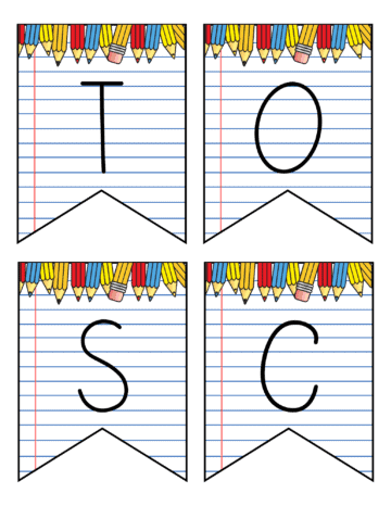 Free Printable Back to School Banner Decoration - Prudent Penny Pincher