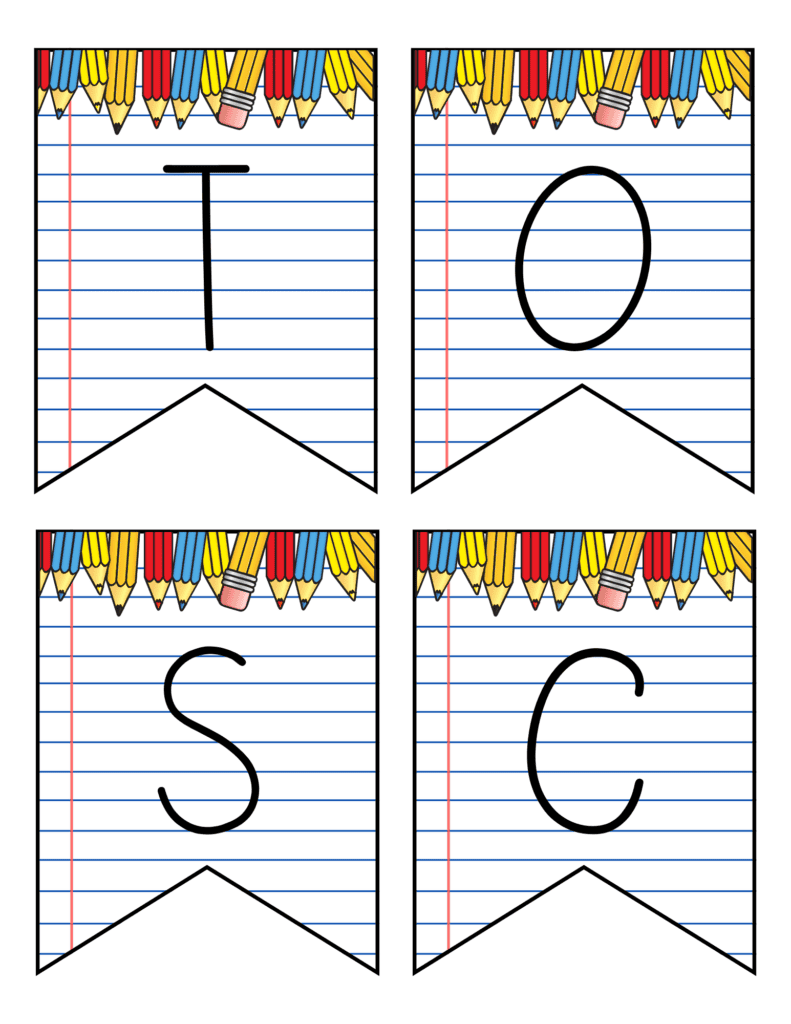 Free Printable Back to School Banner Decoration - Prudent Penny Pincher