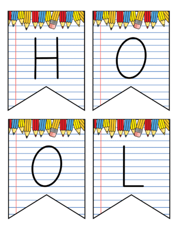 Free Printable Back to School Banner Decoration - Prudent Penny Pincher