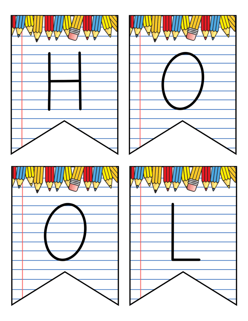 Free Printable Back to School Banner Decoration - Prudent Penny Pincher