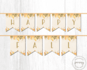 Free Printable Happy Fall Banner - Prudent Penny Pincher