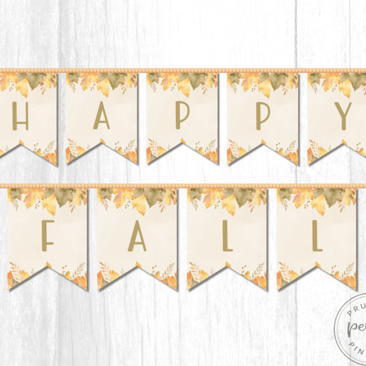 Free Printable Happy Fall Banner - Prudent Penny Pincher