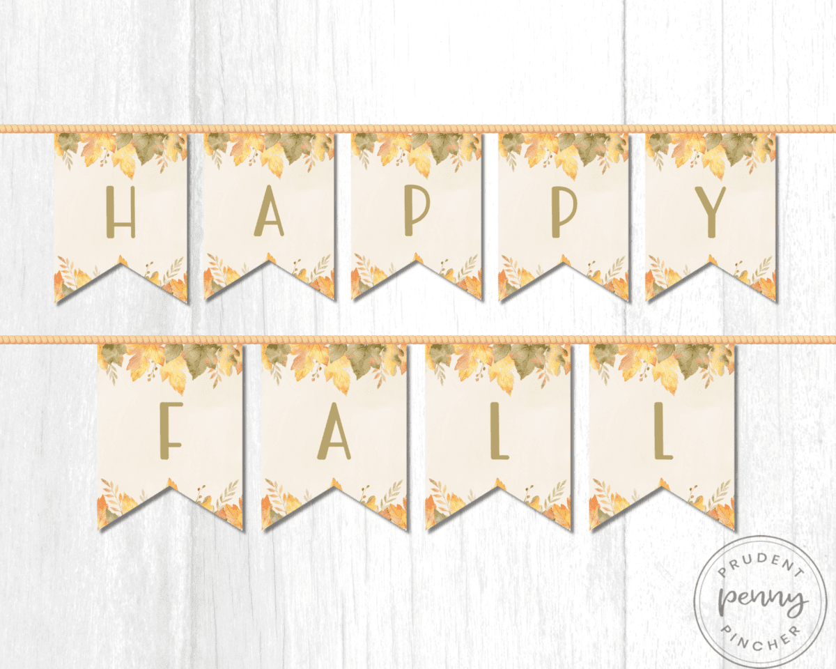 Happy Fall Yall Printable Banner