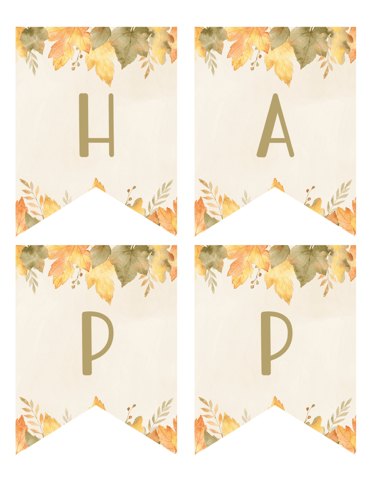 Free Printable Happy Fall Banner - Prudent Penny Pincher