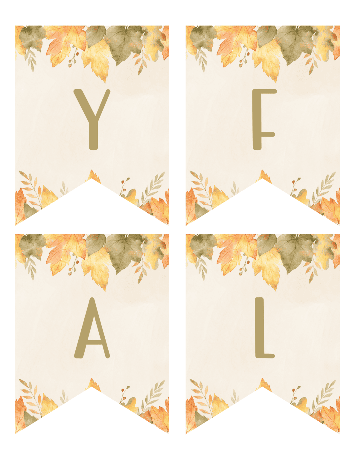 Free Printable Happy Fall Banner - Prudent Penny Pincher
