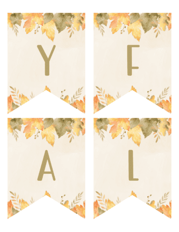 Free Printable Happy Fall Banner - Prudent Penny Pincher