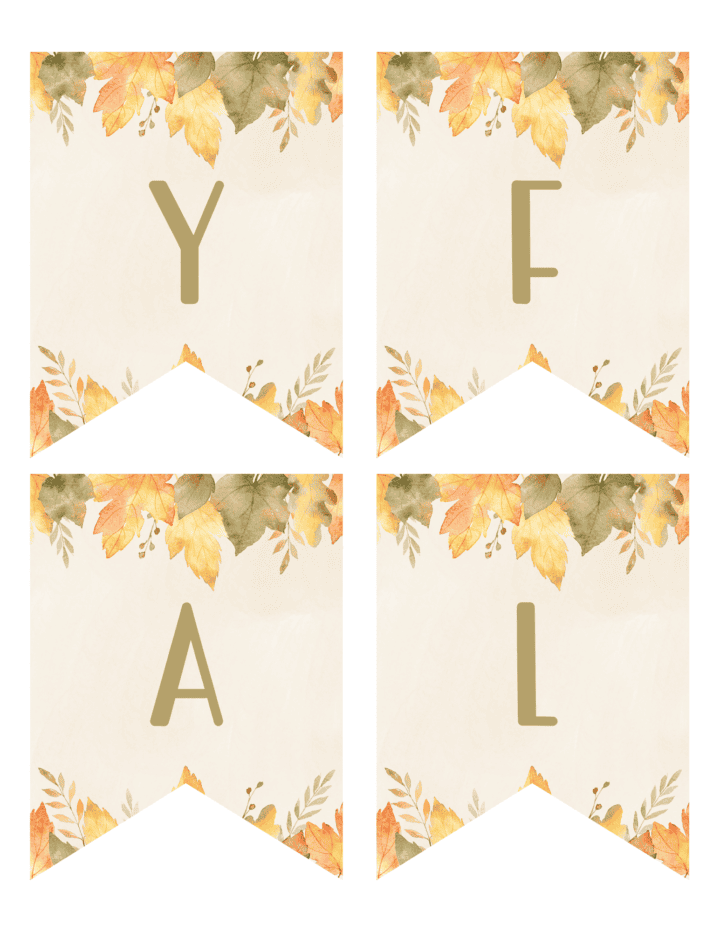 Free Printable Happy Fall Banner - Prudent Penny Pincher