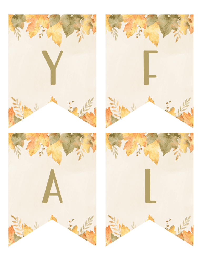 Free Printable Happy Fall Banner - Prudent Penny Pincher