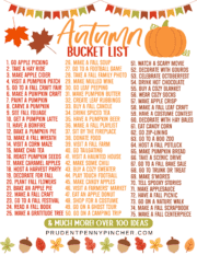 100 Fall Bucket List Ideas for 2025 - Prudent Penny Pincher