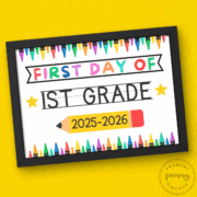 Free Printable First Day of School Signs for 2025 - Prudent Penny Pincher