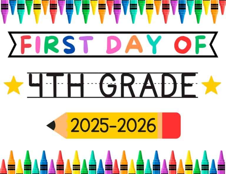 Free Printable First Day of School Signs for 2025 - Prudent Penny Pincher