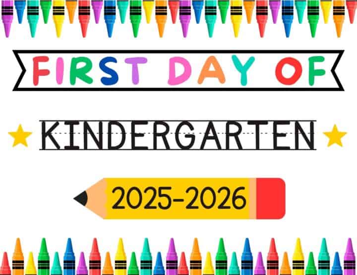 Free Printable First Day of School Signs for 2025 - Prudent Penny Pincher