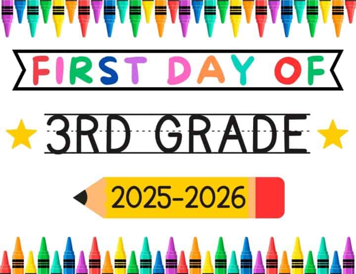 Free Printable First Day of School Signs for 2025 - Prudent Penny Pincher