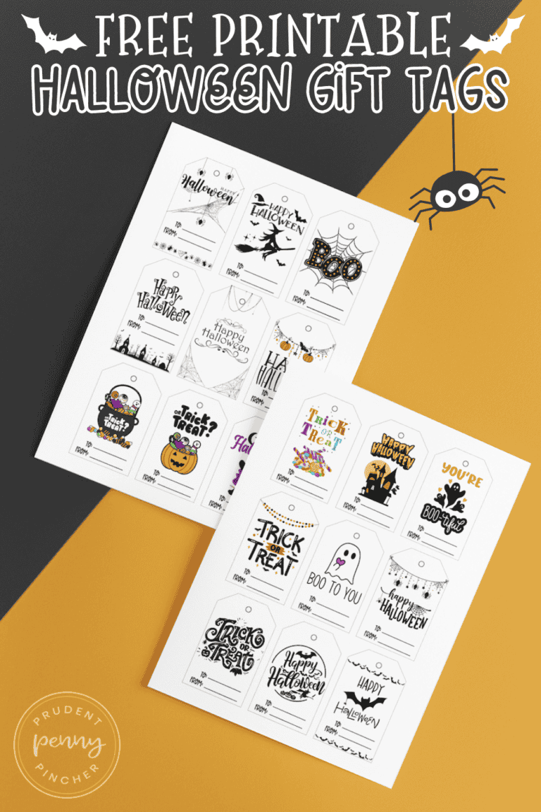 Free Printable Halloween Tags - Prudent Penny Pincher