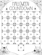 Free Printable Halloween Countdown Calendar - Prudent Penny Pincher