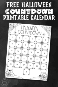 Free Printable Halloween Countdown Calendar - Prudent Penny Pincher