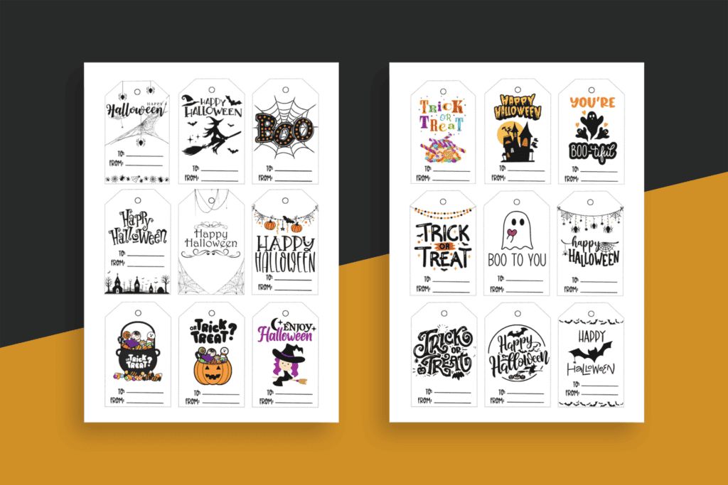 Free Printable Halloween Tags - Prudent Penny Pincher