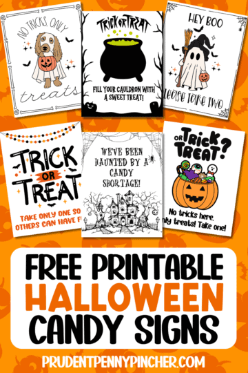 Free Printable Halloween Candy Signs - Prudent Penny Pincher