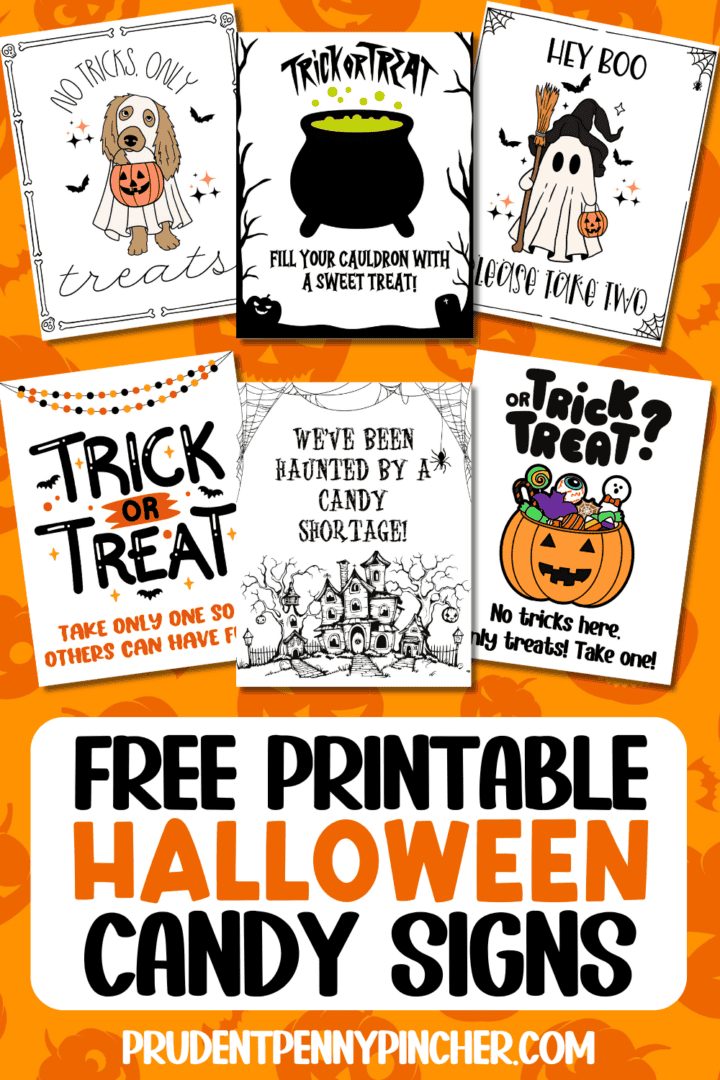 Free Printable Halloween Candy Signs - Prudent Penny Pincher