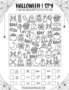 Free Printable Halloween I Spy Game for Kids - Prudent Penny Pincher