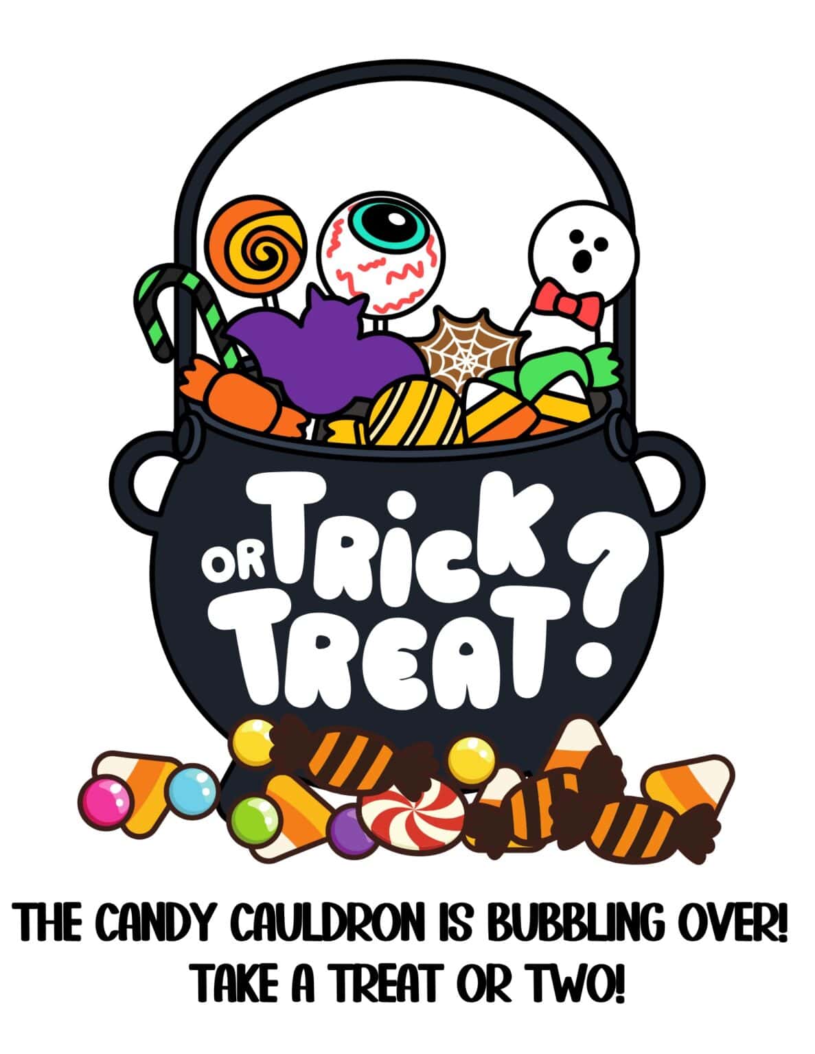 Free Printable Halloween Candy Signs - Prudent Penny Pincher