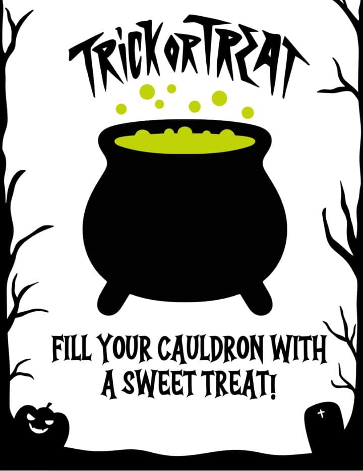 Free Printable Halloween Candy Signs - Prudent Penny Pincher