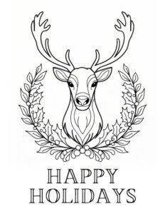 30 Free Printable Reindeer Coloring Pages for Kids - Prudent Penny Pincher