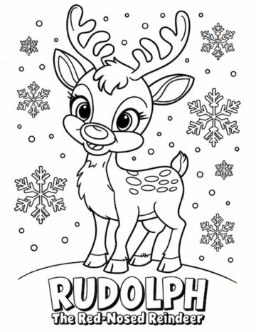 30 Free Printable Reindeer Coloring Pages for Kids - Prudent Penny Pincher
