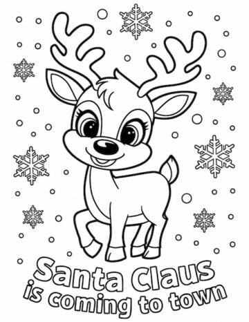 30 Free Printable Reindeer Coloring Pages for Kids - Prudent Penny Pincher