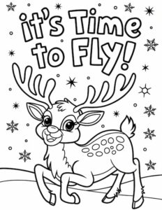 30 Free Printable Reindeer Coloring Pages for Kids - Prudent Penny Pincher